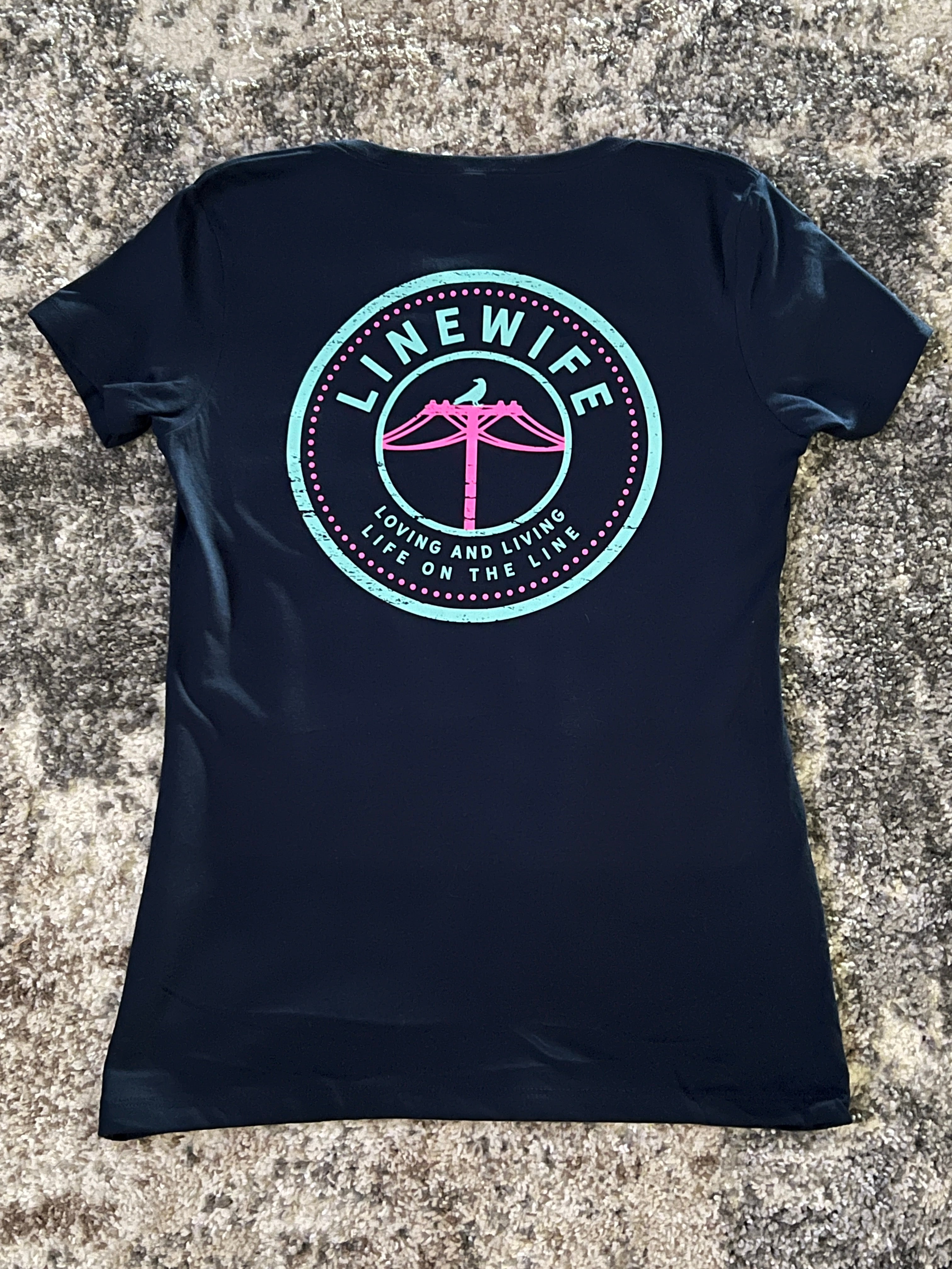 Navy Blue & Colored Logo Shirt – Linewife