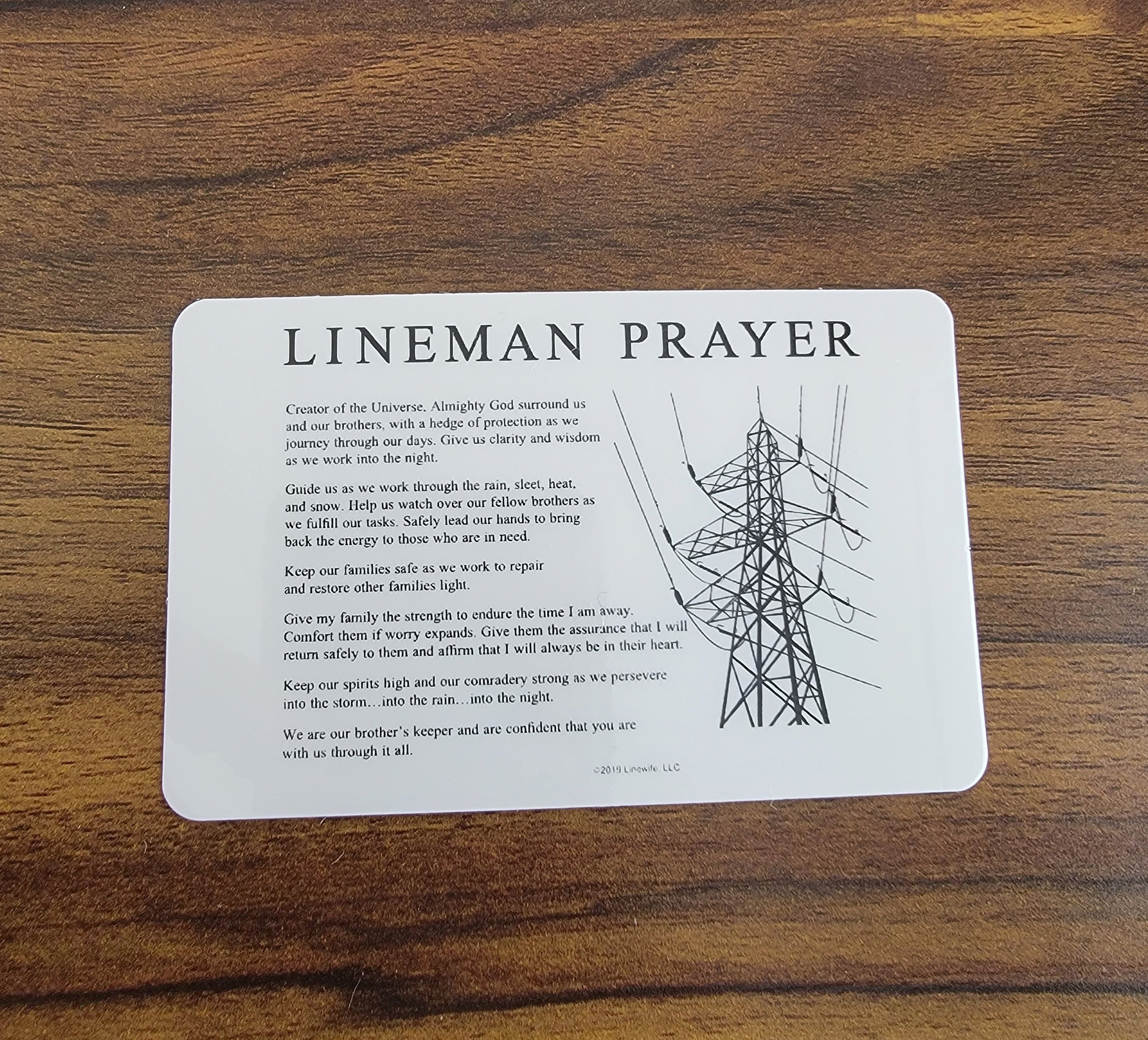 Lineman Prayer Card Transmission – Linewife