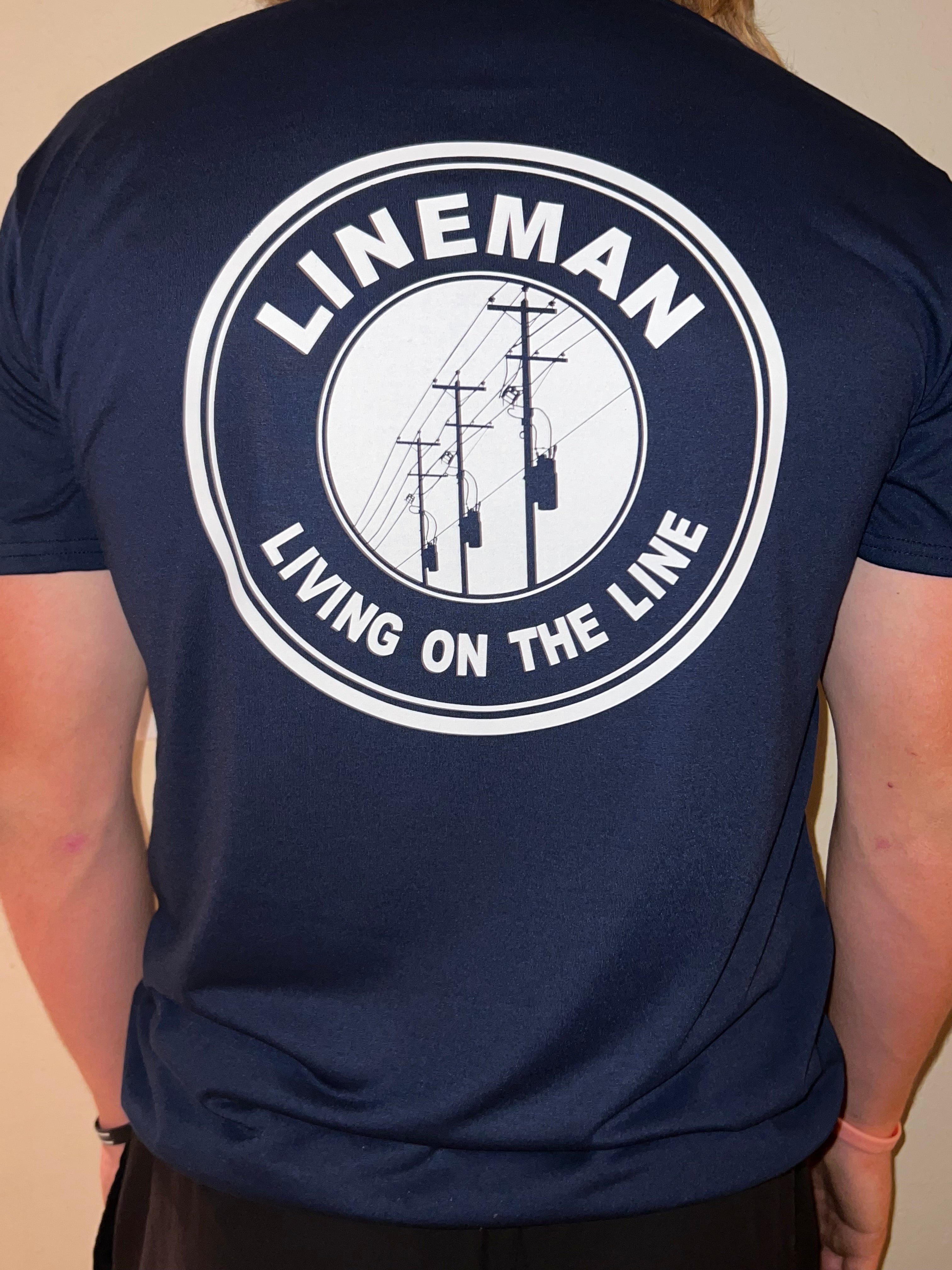 Navy Blue and White Lineman Shirt – Linewife